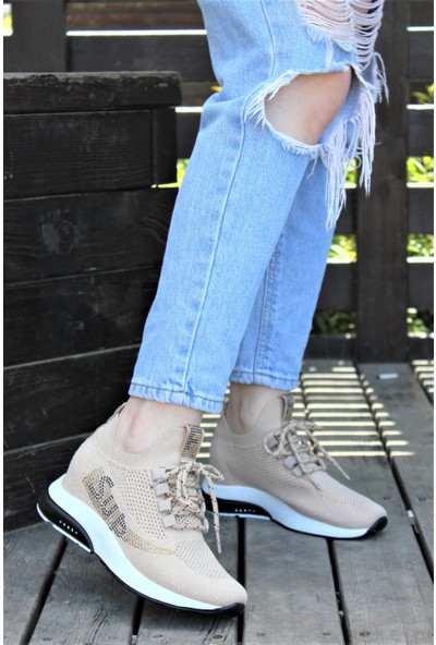 Doçka Kadın Triko Yazlık Içten Gizli Dolgu Spor Ayakkabı FR520