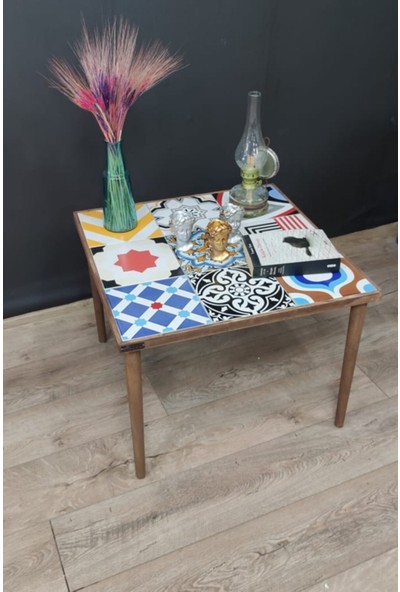 Fadymo Burano 61 x 61 cm Yan Sehpa Ceviz Fadymo Burano 61 x 61 cm Yan Sehpa Ceviz