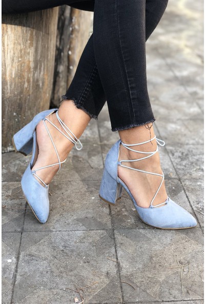 Mida Shoes Bebe Mavi Süet Ipli Topuklu Ayakkabı Mida Shoes Bebe Mavi Süet Ipli Topuklu Ayakkabı