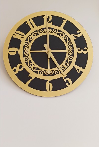 Gold Pleksi Duvar Saati