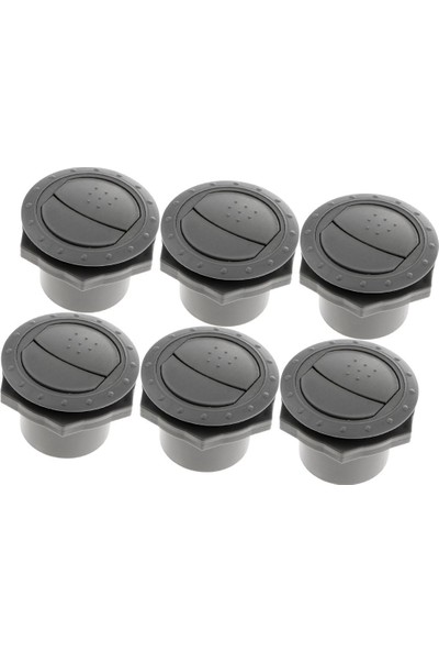 Enjoybuy 6X60MM Çıkış Hava Havalandırma Kapağı Duvar Montaj Çıkış Egzoz Izgara Abs Yuvarlak Gri (Yurt Dışından)