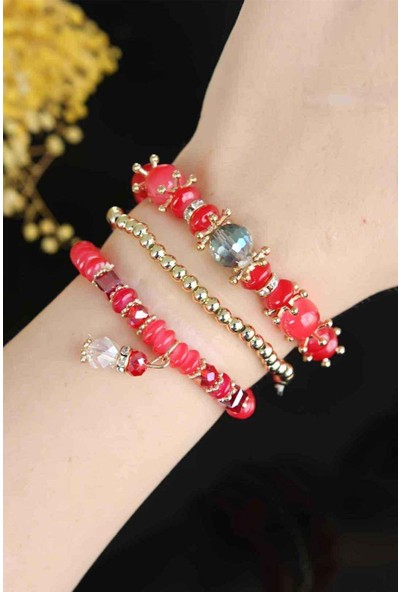 Karazona Kadın Çoklu Boncuklu Bileklik KZ-BB3230