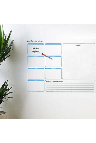 Benturks Duvar Sticker Manyetik Haftalık Planlayıcı 100 x 60 cm Benturks Duvar Sticker Manyetik Haftalık Planlayıcı 100 x 60 cm