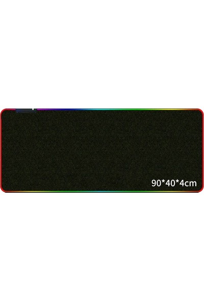 HuahaiPc Oyunları Için Büyük Rgb Mouse Pad - Siyah 90 x 40 x 4cm (Yurt Dışından)