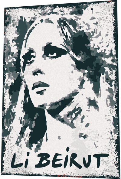 Hayat Poster Feyruz Li Beyrut Retro Vintage Ahşap Poster