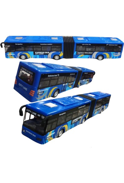 Sunman Metal Körüklü Mavi Otobüs 27 cm Sesli Işıklı Sunman Metal Körüklü Mavi Otobüs 27 cm Sesli Işıklı