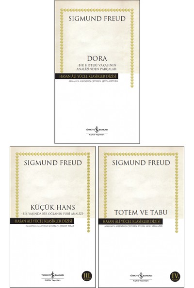 Sigmund Freud 3 Kitap Set / Dora - Küçük Hans - Totem ve Tabu Sigmund Freud 3 Kitap Set / Dora - Küçük Hans - Totem ve Tabu