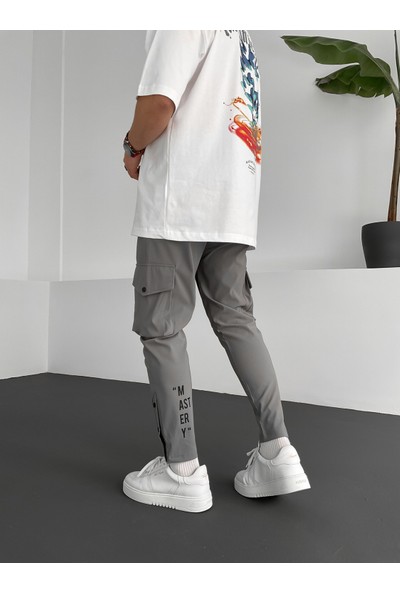 Bybasicman Füme Düğme Detaylı Kargo Pantolon K-809 Bybasicman Füme Düğme Detaylı Kargo Pantolon K-809