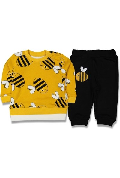 Serpme Arı Baskılı Erkek Bebek Ikili Takım