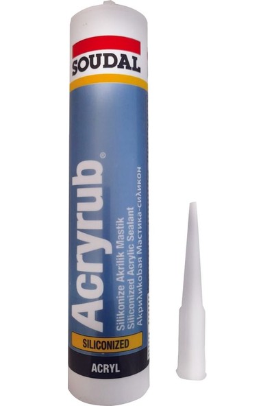 ALM Alüminyum Market Soudal Silikonize Akrilik Mastik 500GR - Beyaz ALM Alüminyum Market Soudal Silikonize Akrilik Mastik 500GR - Beyaz