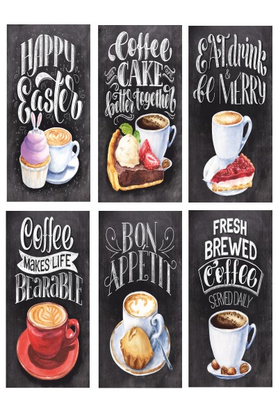Hayat Poster Cup Cakes Kupkek ve Kahveler 6lı Mini Retro Ahşap Poster Seti (Uv Baskılı) Hayat Poster Cup Cakes Kupkek ve Kahveler 6lı Mini Retro Ahşap Poster Seti (Uv Baskılı)