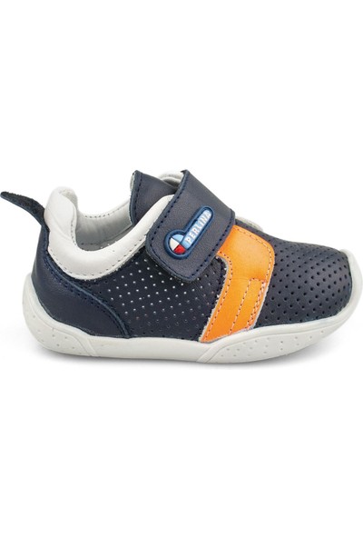 Perlina Lacivert Turuncu Deri Erkek Çocuk Ayakkabısı 106208EI-LC-TR-DR