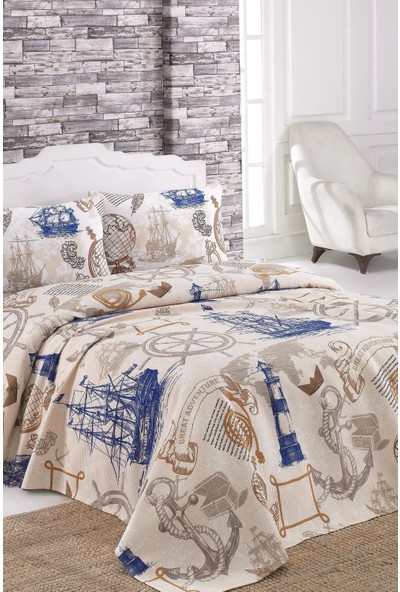 Lady Moda Marine Çarşafı Lastikli Tek Kişilik Pike Takımı Lady Moda Marine Çarşafı Lastikli Tek Kişilik Pike Takımı