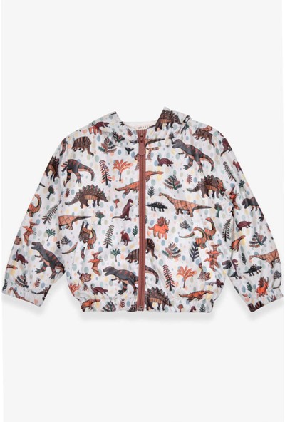 Breeze Erkek Çocuk Yağmurluk Dinozor Desenli Karışık Renk (1-6 Yaş)