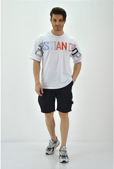 Christian Drop Erkek Siyah Kargo Cepli Şort