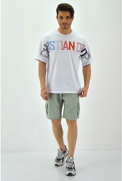 Christian Drop Erkek Yeşil Cepli Şort