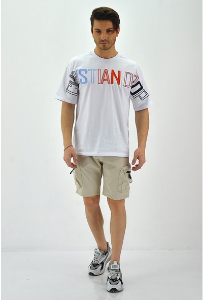 Christian Drop Erkek Krem Şort
