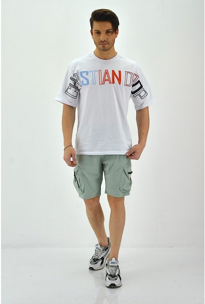 Christian Drop Erkek Yeşil Kargo Cepli Şort Christian Drop Erkek Yeşil Kargo Cepli Şort