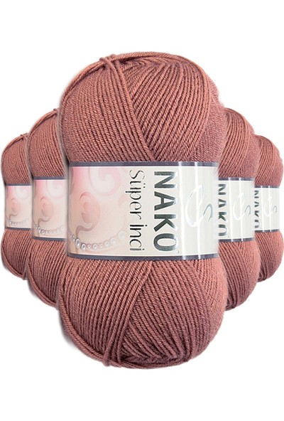 Nako 5 Adet Süper Inci El Örgü Ipi 100 gr Marsala Kırmızı 2248 Nako 5 Adet Süper Inci El Örgü Ipi 100 gr Marsala Kırmızı 2248