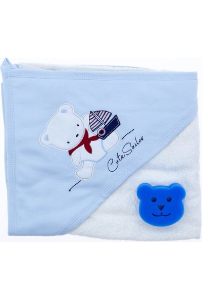 Ekebaby Ayı Motifli Bebek Havlu 80X80 cm