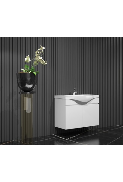 Özceden Yıldız 65 Komple Beyaz Alt Dolap ve Lavabo Taşı Mdf Özceden Yıldız 65 Komple Beyaz Alt Dolap ve Lavabo Taşı Mdf