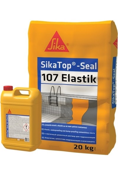 Sika SIKATOPSEAL-107 Elastik Çift Kompenantlı 30 kg Sika SIKATOPSEAL-107 Elastik Çift Kompenantlı 30 kg