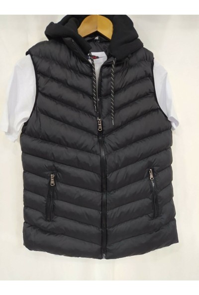 Özel Battal Şişme Yelek Cep Detaylı Çıkarılabilir Kapüşonlu Büyük Beden Özel Battal Şişme Yelek Cep Detaylı Çıkarılabilir Kapüşonlu Büyük Beden