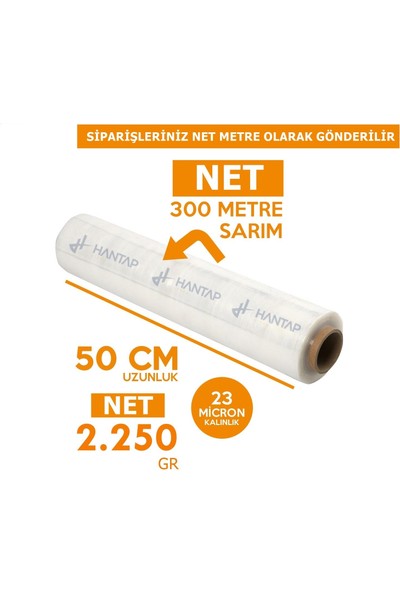Hantap 23 Micron Palet Streç Film 300 m 2,25 kg Hantap 23 Micron Palet Streç Film 300 m 2,25 kg