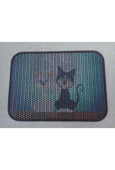Esnima Renkli Elekli Desenli Kedi Tuvalet Önü Kum Paspası 60X45 cm Yıkanabilir Kum Toprak Toplayıcı Esnima Renkli Elekli Desenli Kedi Tuvalet Önü Kum Paspası 60X45 cm Yıkanabilir Kum Toprak Toplayıcı