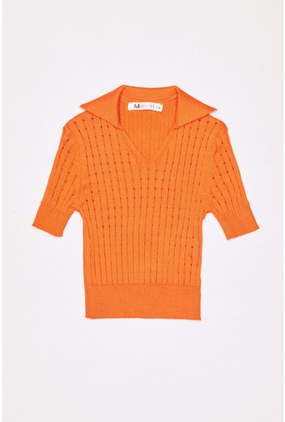 Polo Yaka Çocuk Triko Bluz