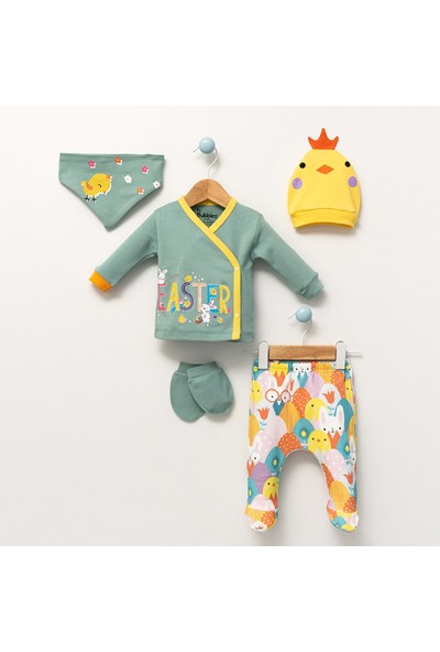 Kız Bebek 5li Zıbın Civcivli - By Bubbles - Hastane Çıkış - Yeşil - Yenidoğan Kız Bebek 5li Zıbın Civcivli - By Bubbles - Hastane Çıkış - Yeşil - Yenidoğan