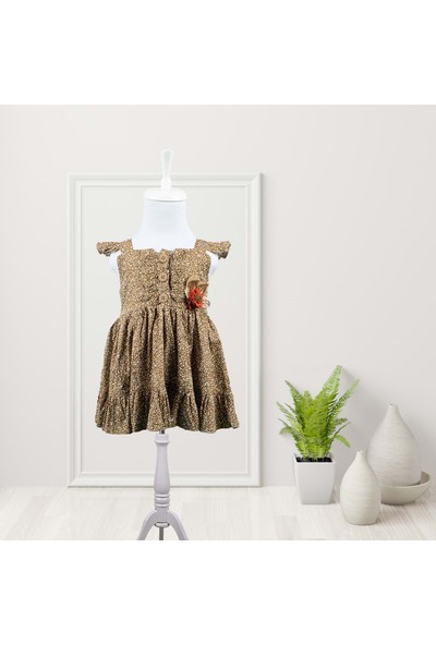 Kız Çocuk Elbise Önden Düğmeli - Flonte Kids - Elbise - Kahverengi - 4-5 Yaş Kız Çocuk Elbise Önden Düğmeli - Flonte Kids - Elbise - Kahverengi - 4-5 Yaş
