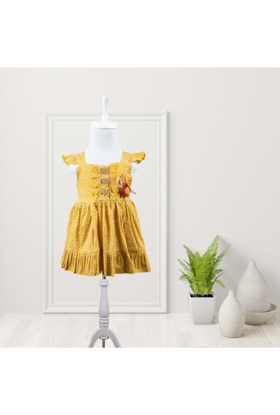 Kız Çocuk Elbise Önden Düğmeli - Flonte Kids - Elbise - Sarı - 1-2 Yaş Kız Çocuk Elbise Önden Düğmeli - Flonte Kids - Elbise - Sarı - 1-2 Yaş