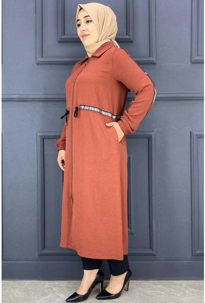 Me Kadın Kolları Şeritli Tesettür Kap Me Kadın Kolları Şeritli Tesettür Kap