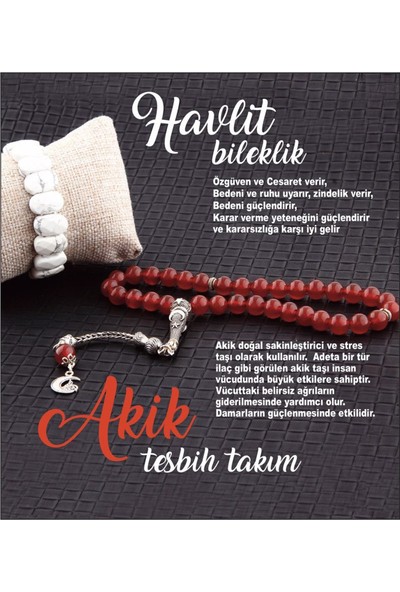Osmanlı Doğaltaş Doğal Taş Bileklik ve Tesbih Takımı-Bileklik Havlit,tesbih Akik (Gümüş Aksam) T133 Osmanlı Doğaltaş Doğal Taş Bileklik ve Tesbih Takımı-Bileklik Havlit,tesbih Akik (Gümüş Aksam) T133