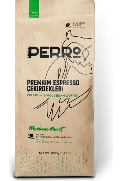 Perro Premium Çekirdek Kahve 1000 gr Perro Premium Çekirdek Kahve 1000 gr