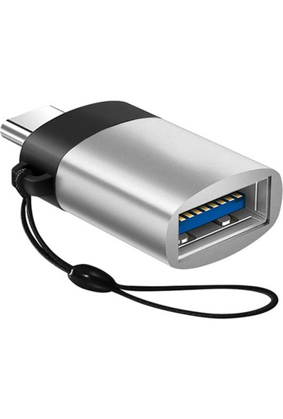 Streak Type-C To Dişi USB Dönüştürücü Otg Çevirici Adaptör Metal Streak Type-C To Dişi USB Dönüştürücü Otg Çevirici Adaptör Metal