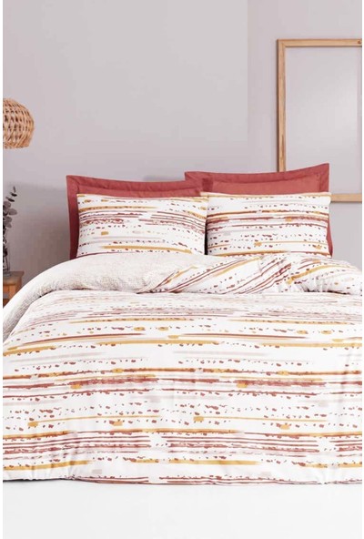 Luwi Shopping Çift Kişilik Pamuklu Nevresim Takımı Fitted Çarşaflı Lastikli |Manu Terracotta Luwi Shopping Çift Kişilik Pamuklu Nevresim Takımı Fitted Çarşaflı Lastikli |Manu Terracotta