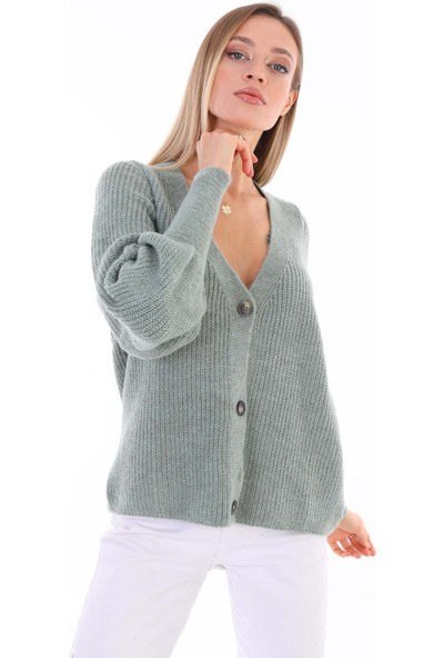 Bbestofbusiness Yeşil Triko Hırka