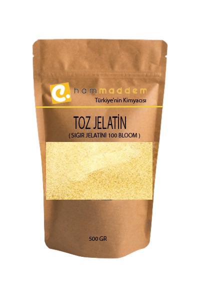 Başak Kimya Toz Jelatin Sığır Jelatini 100 Bloom 500 Gram Başak Kimya Toz Jelatin Sığır Jelatini 100 Bloom 500 Gram