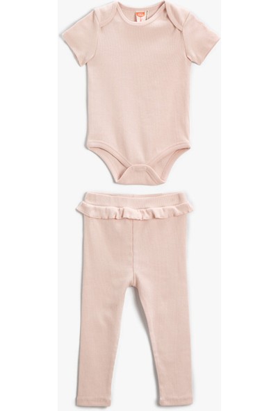 Koton Kısa Kollu Tulum ve Tayt Takımı 2'li Takım Pamuklu