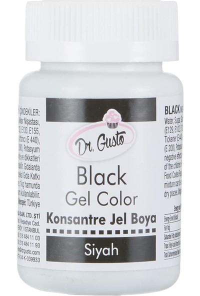 Siyah Gıda Boyası Jel 100 gr