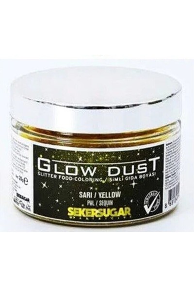 Şeker & Sugar Yenilebilir Sarı Pul Sim Boya 20 gr