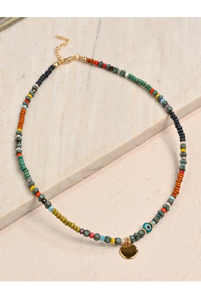 Jimmy Key Kadın Karışık Boncuklu Zincir Kolye