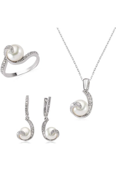 Gümüş Inci Bayan Set