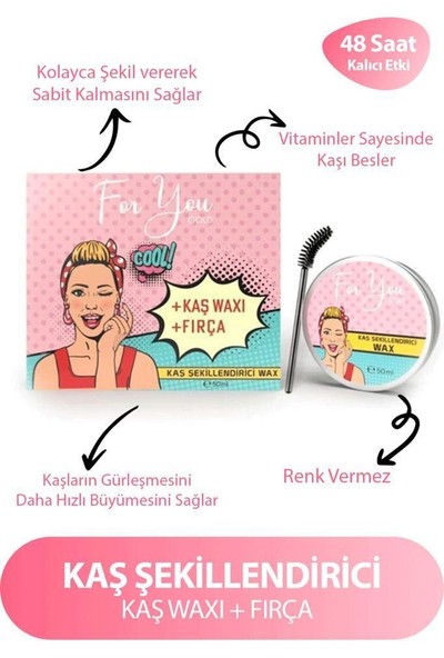 For You Gold Besleyici E-Vitamini Içeren Kaş Şekillendirici& Sabitleyici Wax (Eyebrown Shaper Wax) 50 ml For You Gold Besleyici E-Vitamini Içeren Kaş Şekillendirici& Sabitleyici Wax (Eyebrown Shaper Wax) 50 ml