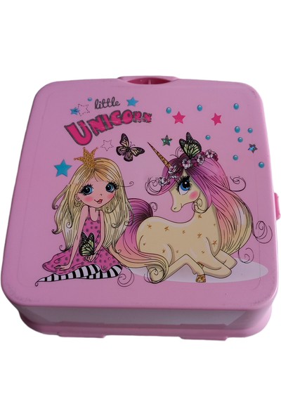 Hazar 4 Bölmeli Beslenme Kabı- Pembe