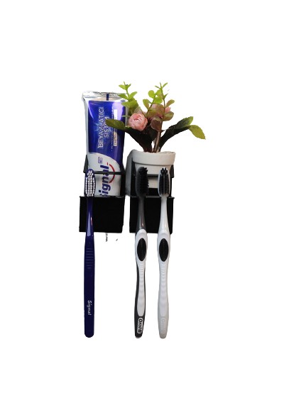 Revo Metal 1 Adet Siyah Diş Fırçası Askısı Diş Fırçası Standı RMA88