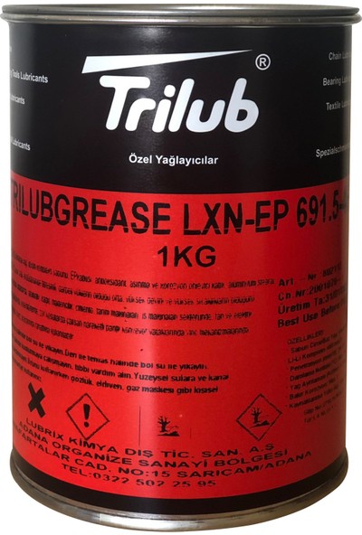 Trilub Trilubgrease Rulman Gresi Lxn-Ep 691.5-460 Trilub Trilubgrease Rulman Gresi Lxn-Ep 691.5-460