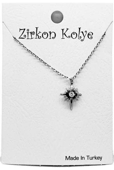 Gümüş Renk Zirkon Taşlı Kuyruklu Kutup Yıldızı Kolye 1118 Gümüş Renk Zirkon Taşlı Kuyruklu Kutup Yıldızı Kolye 1118